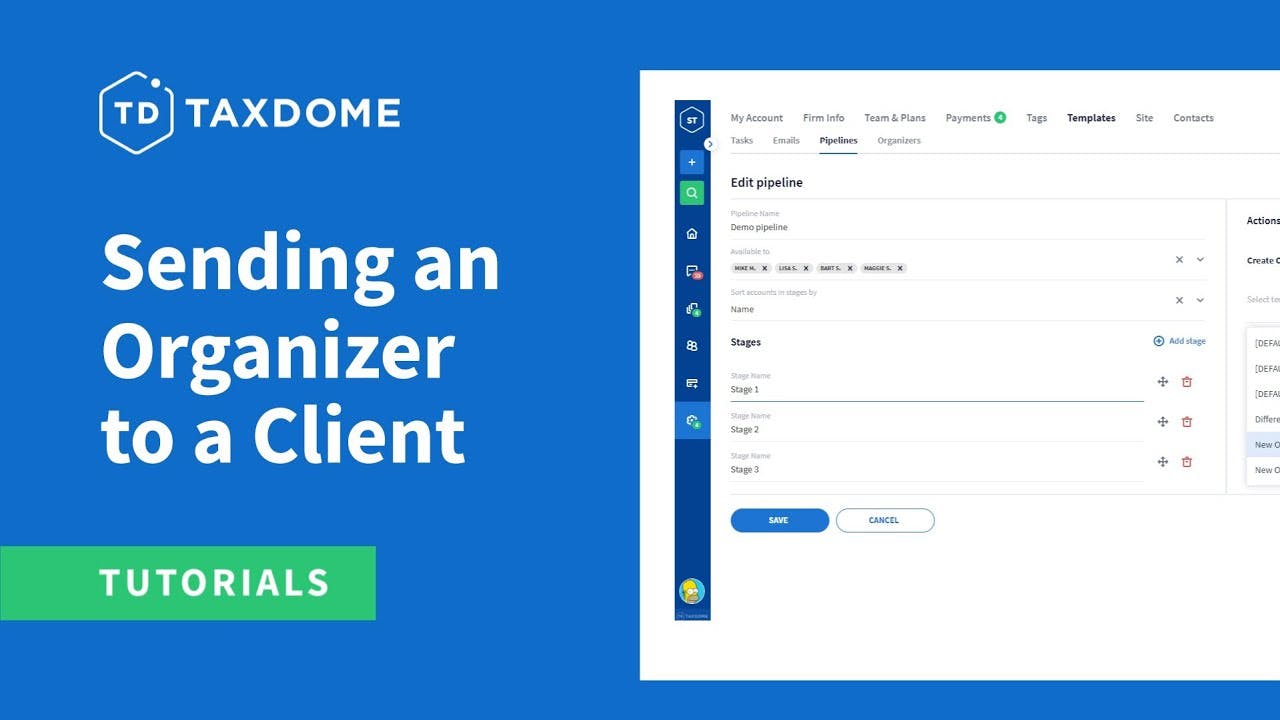 Sending an Organizer Manually - TaxDome
