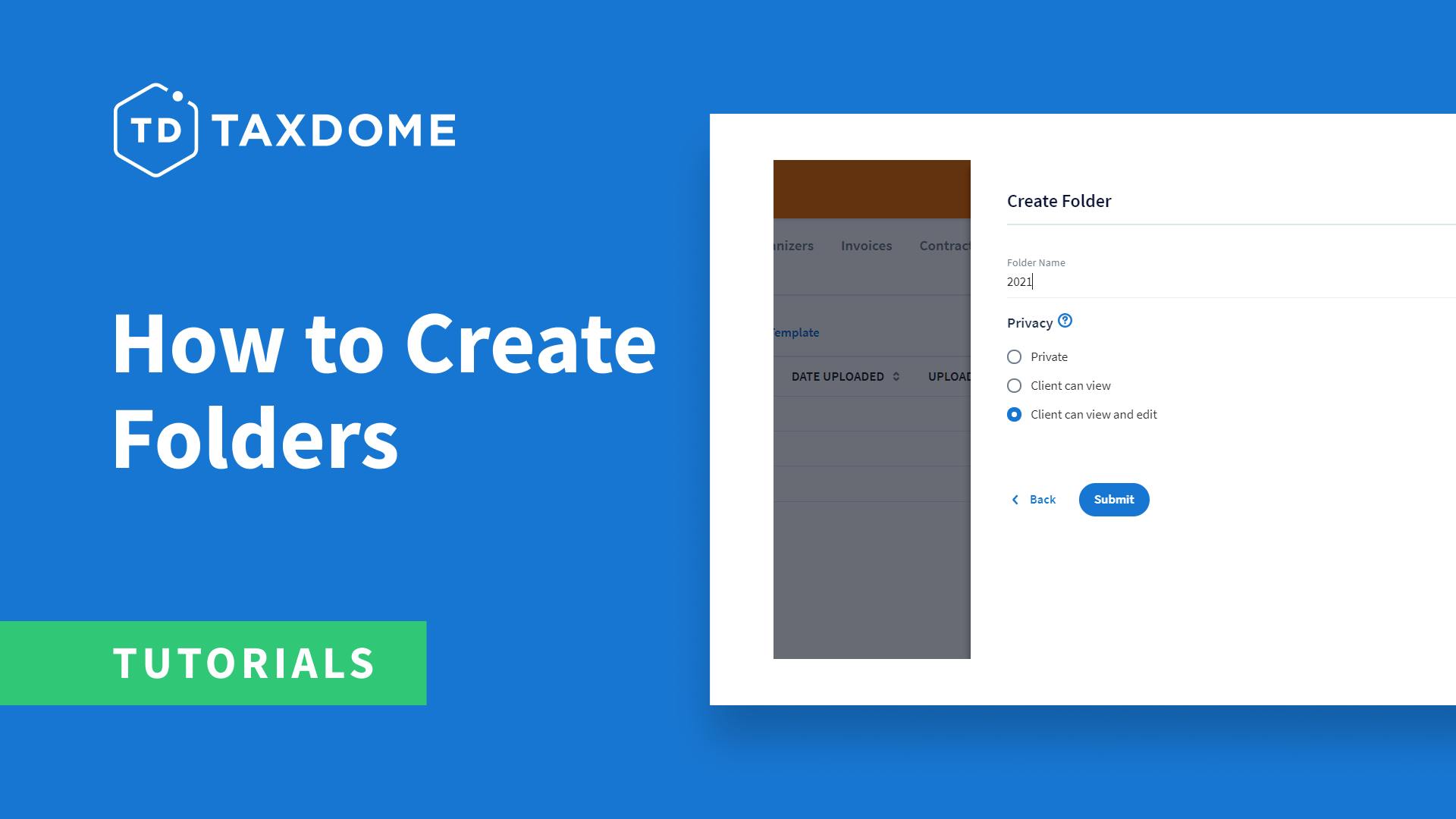 How to Create Top-Level Folders and Subfolders - TaxDome