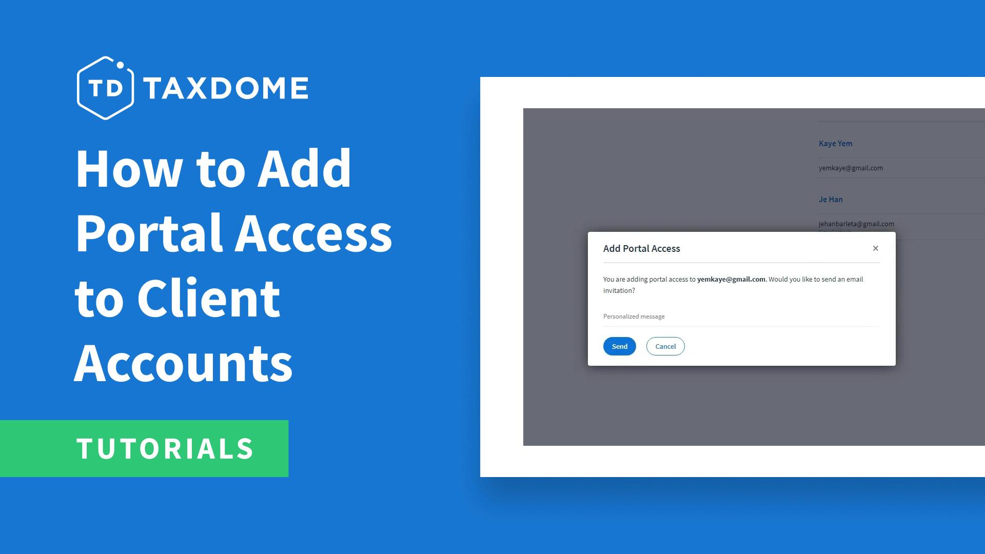 How to Add Portal Access to Client Accounts - TaxDome