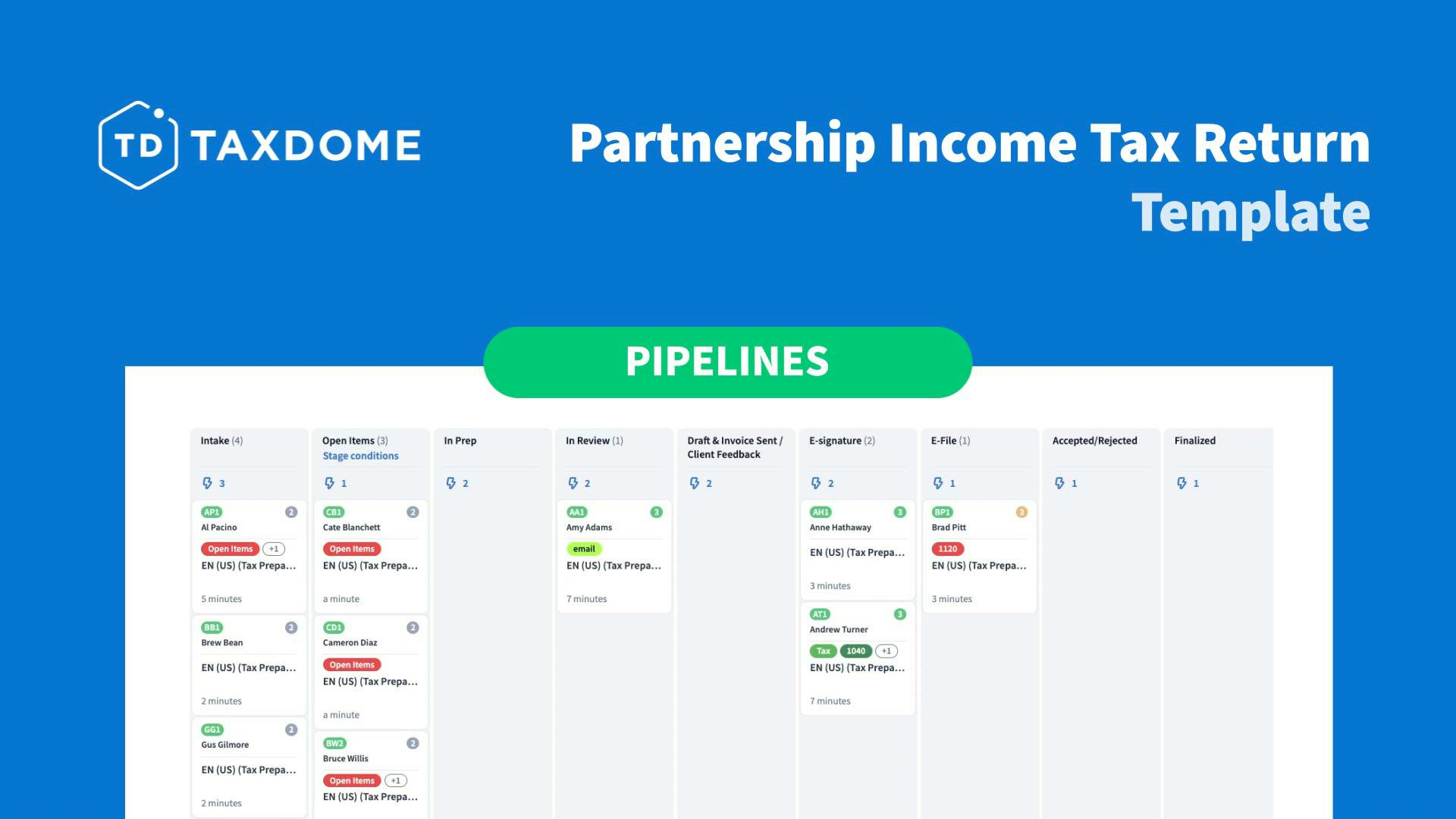 Partnership Income Tax Return Template - TaxDome