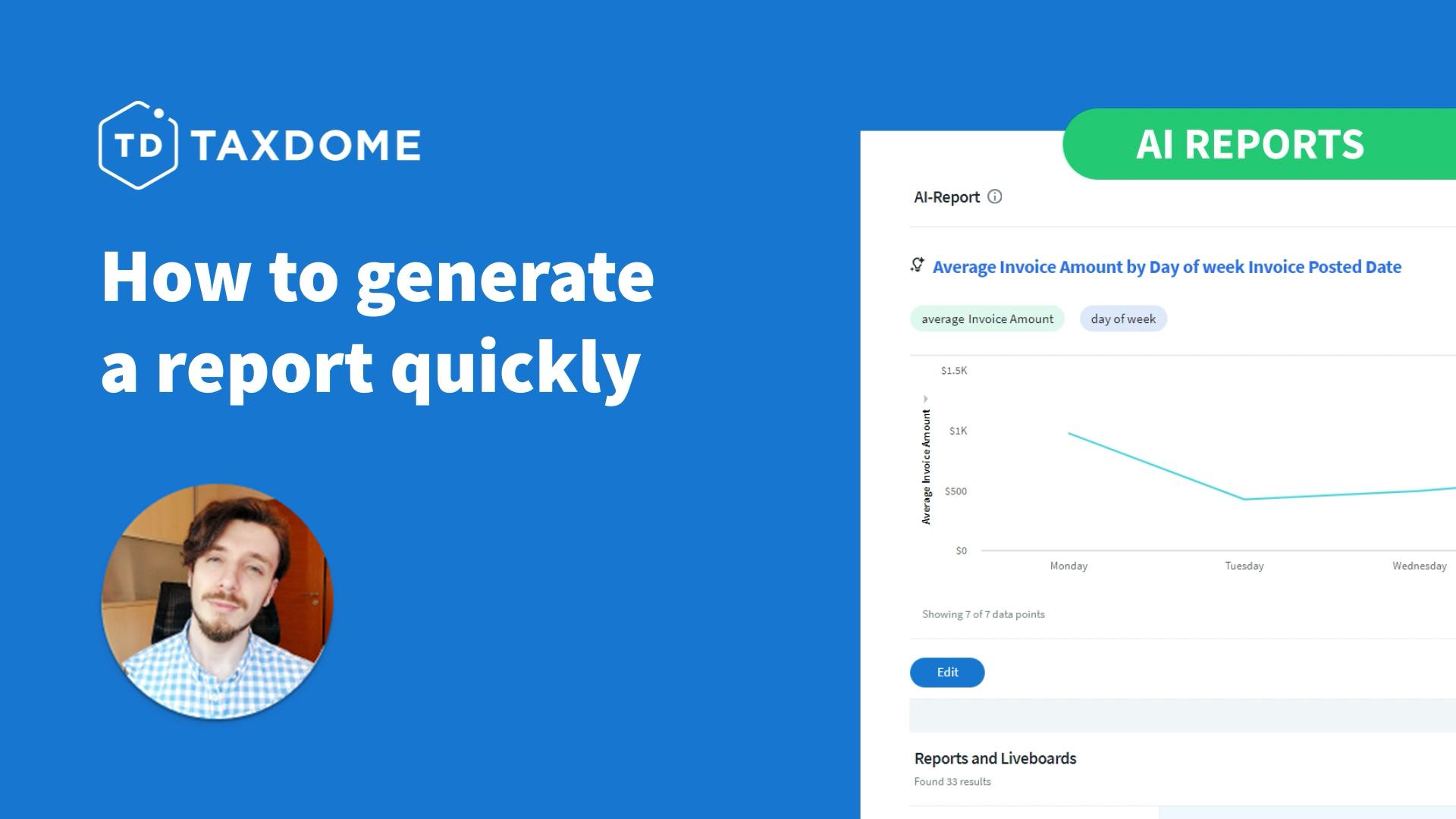 How to generate a report quickly - TaxDome